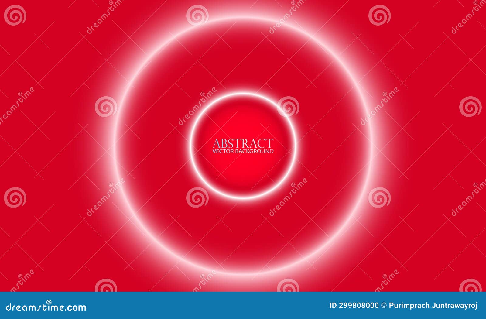 Abstract Red Background and Circle White Glow Stock Illustration ...