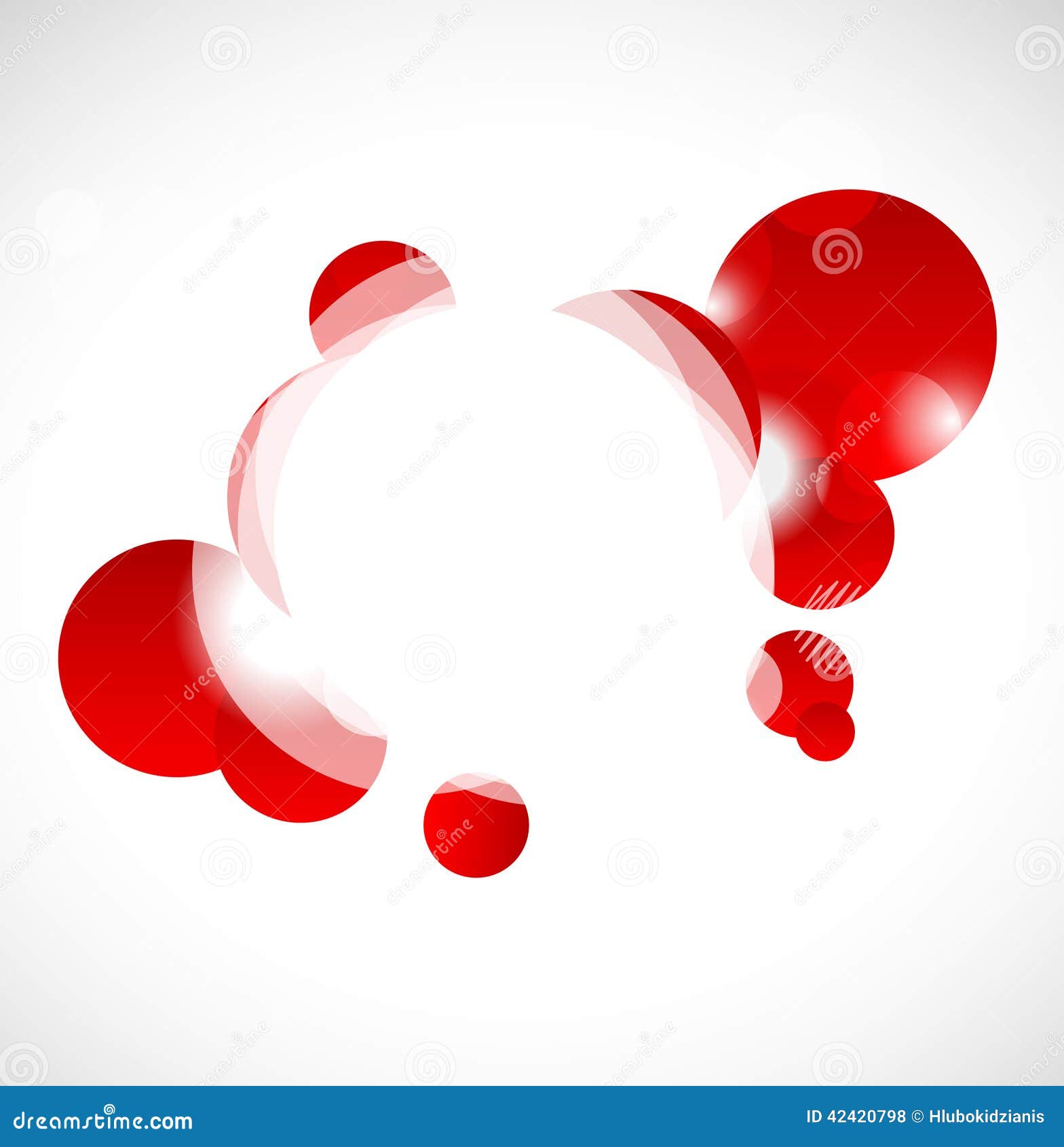 Abstract Red Background with Circles Stock Vector - Illustration of ...
