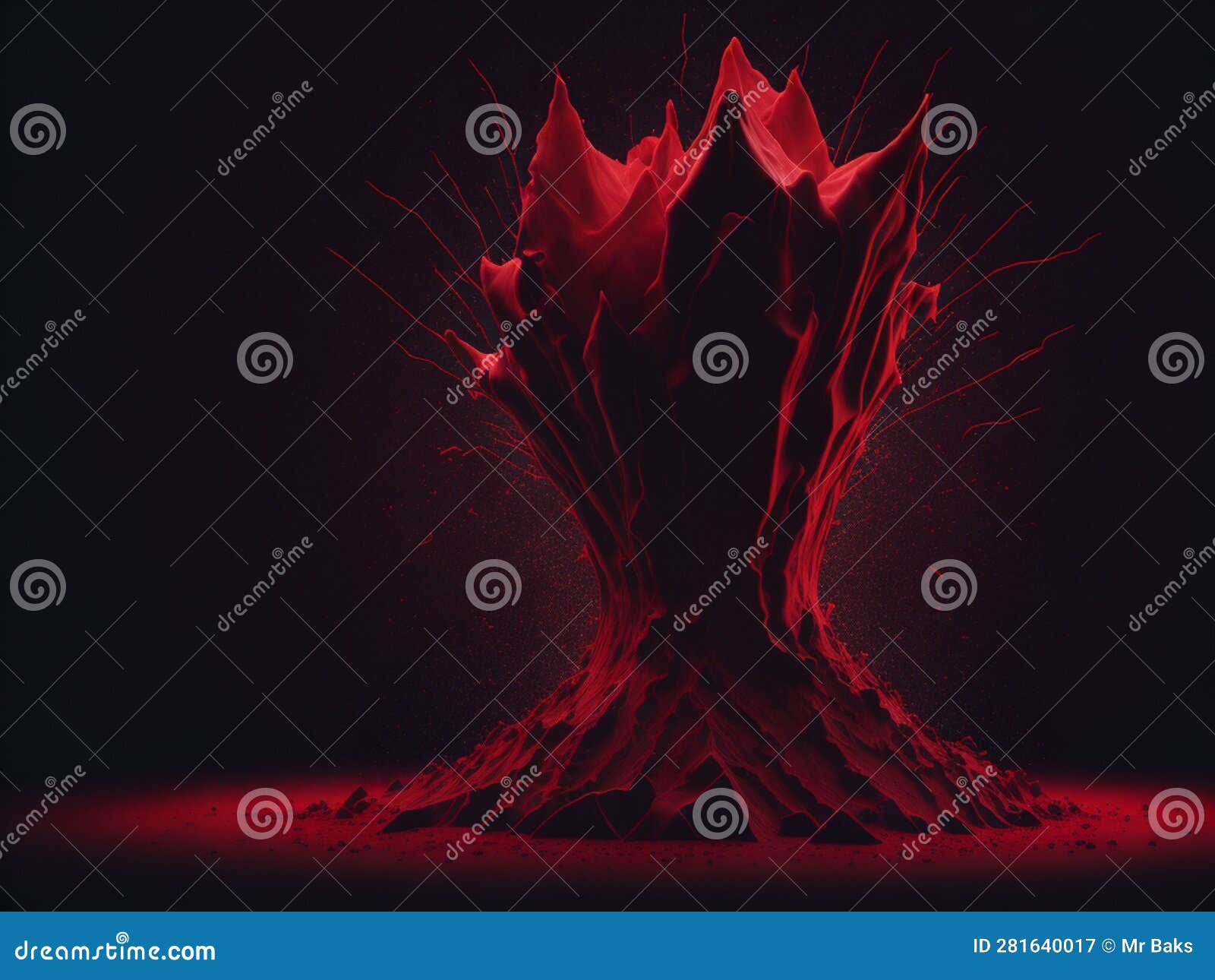 Abstract Red Background, Computer Generated Illustration. Stock ...