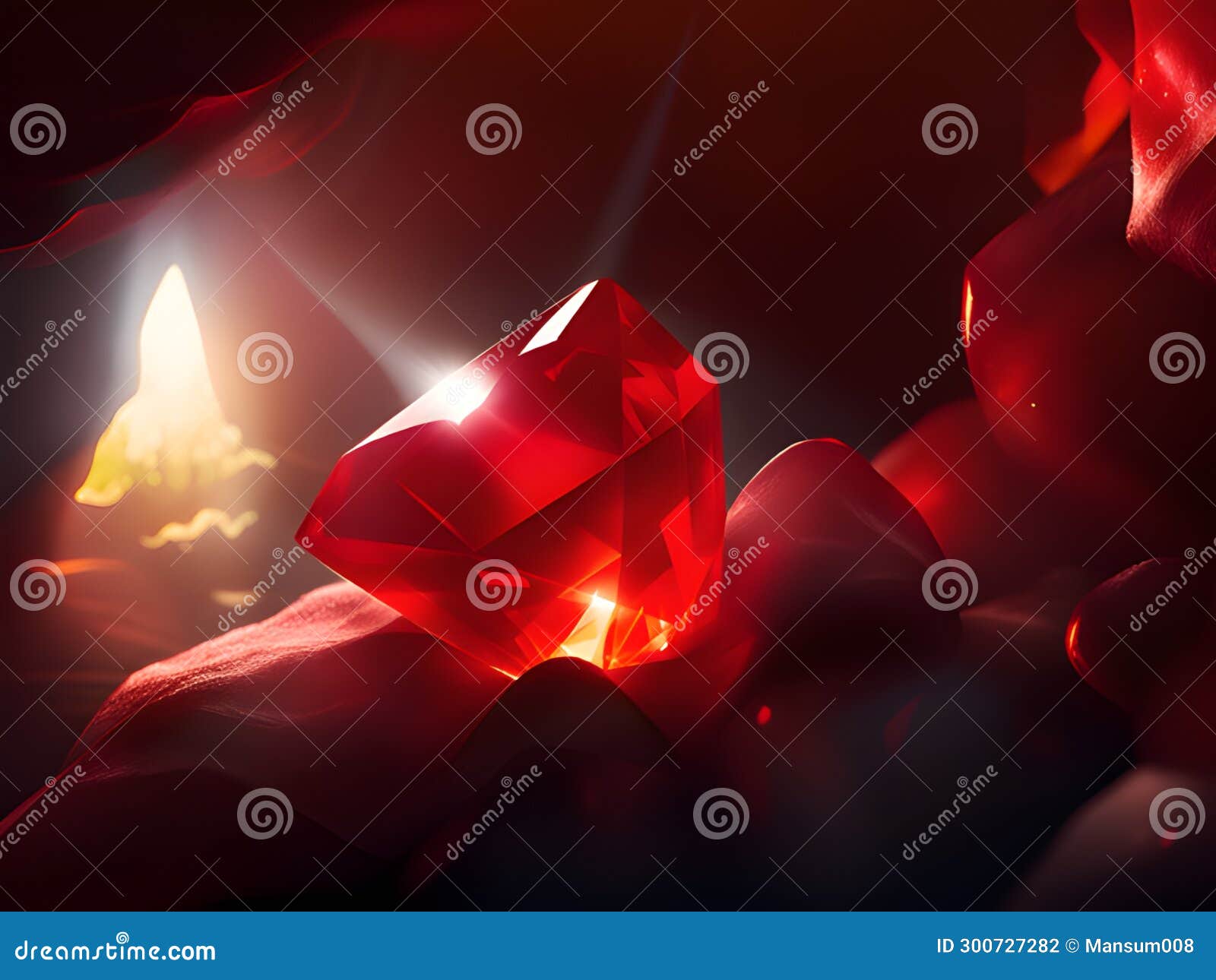 Abstract Red Background with Crystal and Light Stock Illustration ...