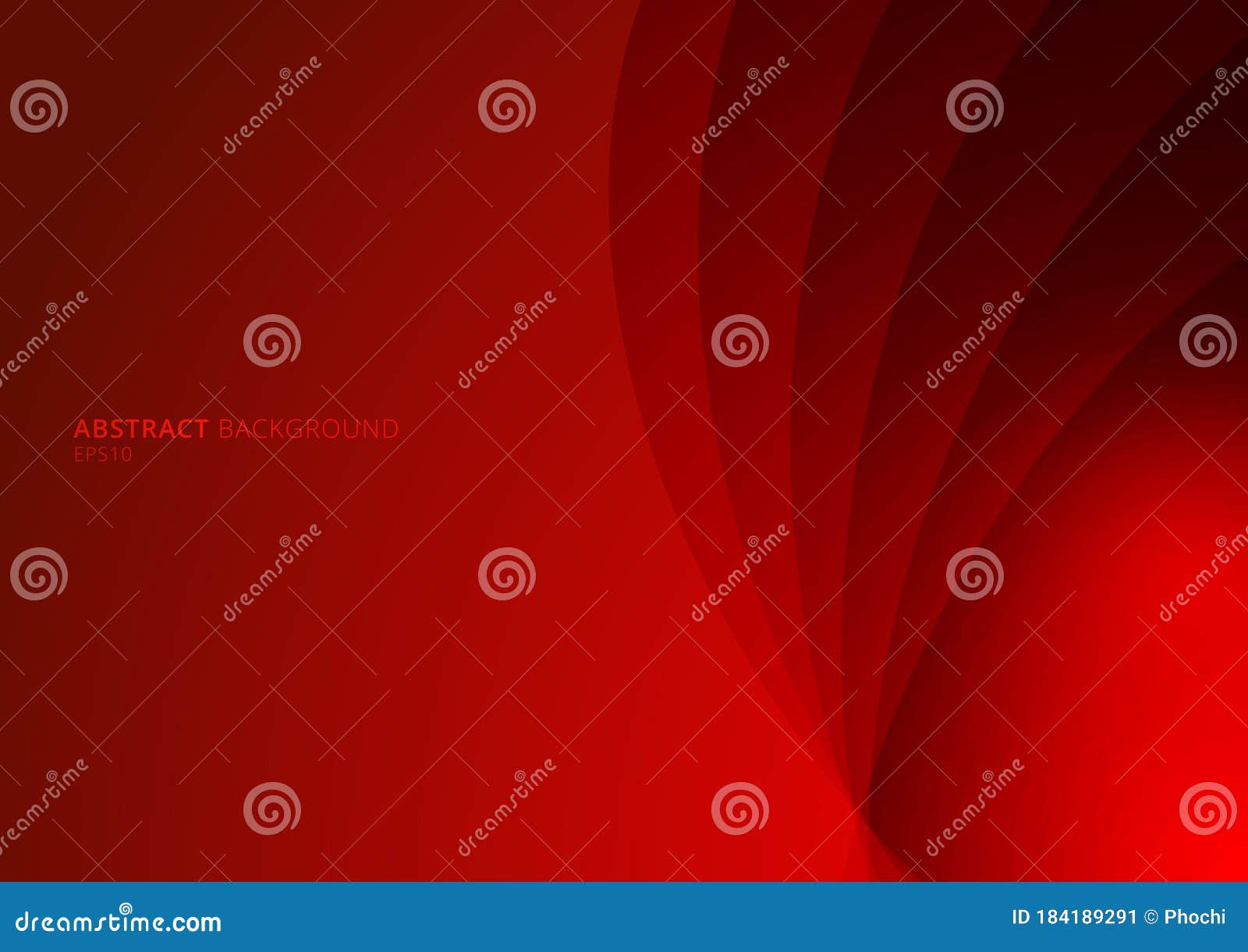 Abstract Red Background Curved Layers with Shadow and Space for Your ...