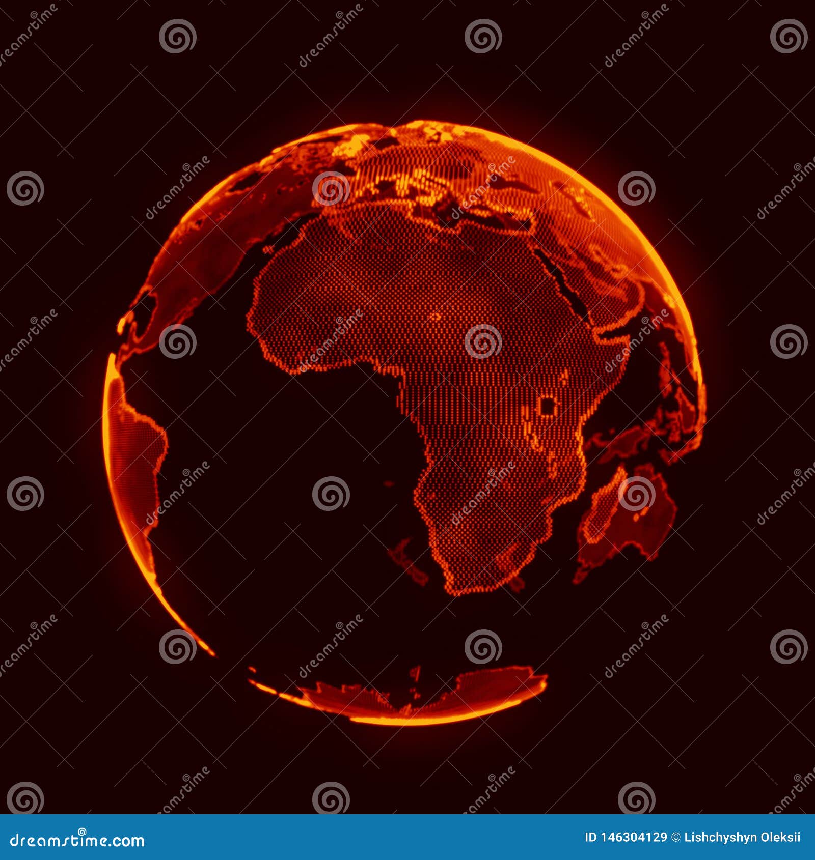 Abstract Red Background. Global Network Concept. World Map Point. 3D ...