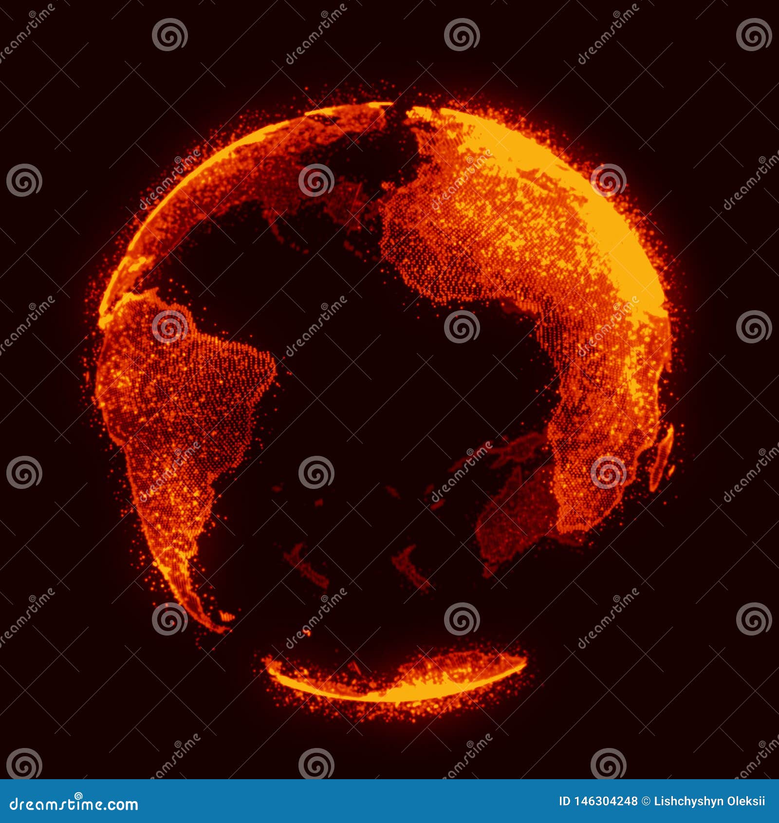 Abstract Red Background. Global Network Concept. World Map Point. 3D ...