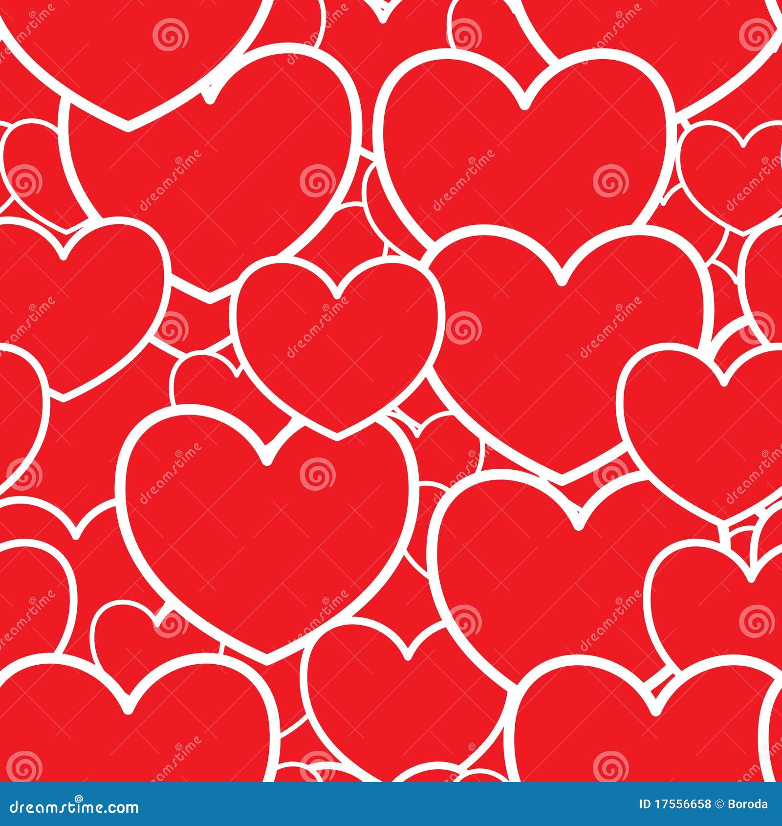 Abstract Red Background with Hearts Stock Illustration - Illustration ...