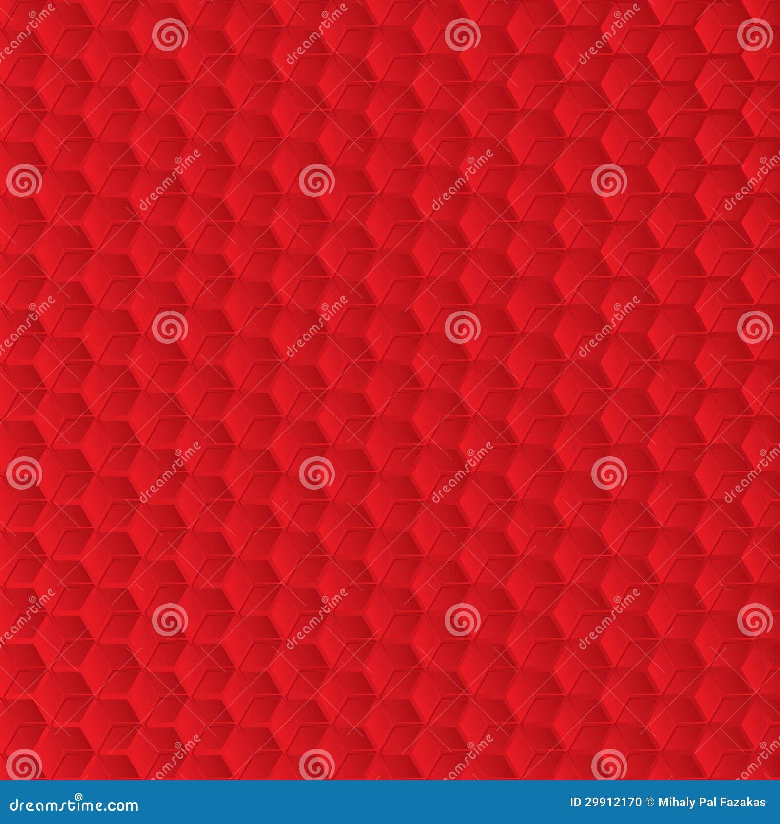 Abstract Red Background with Hexagon Shapes Stock Vector - Illustration ...