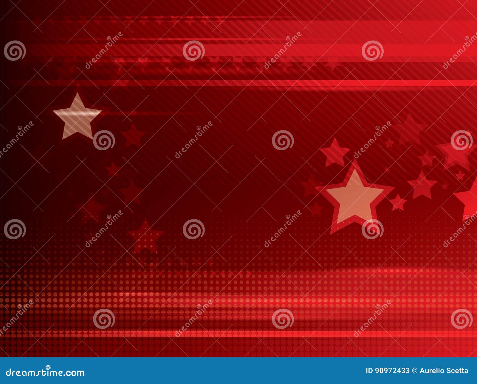 Abstract Red Background with Stars Stock Vector - Illustration of ...