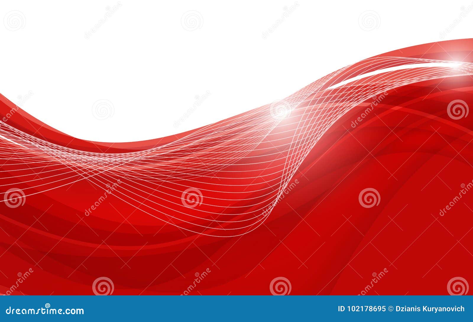 Red Vector Waves