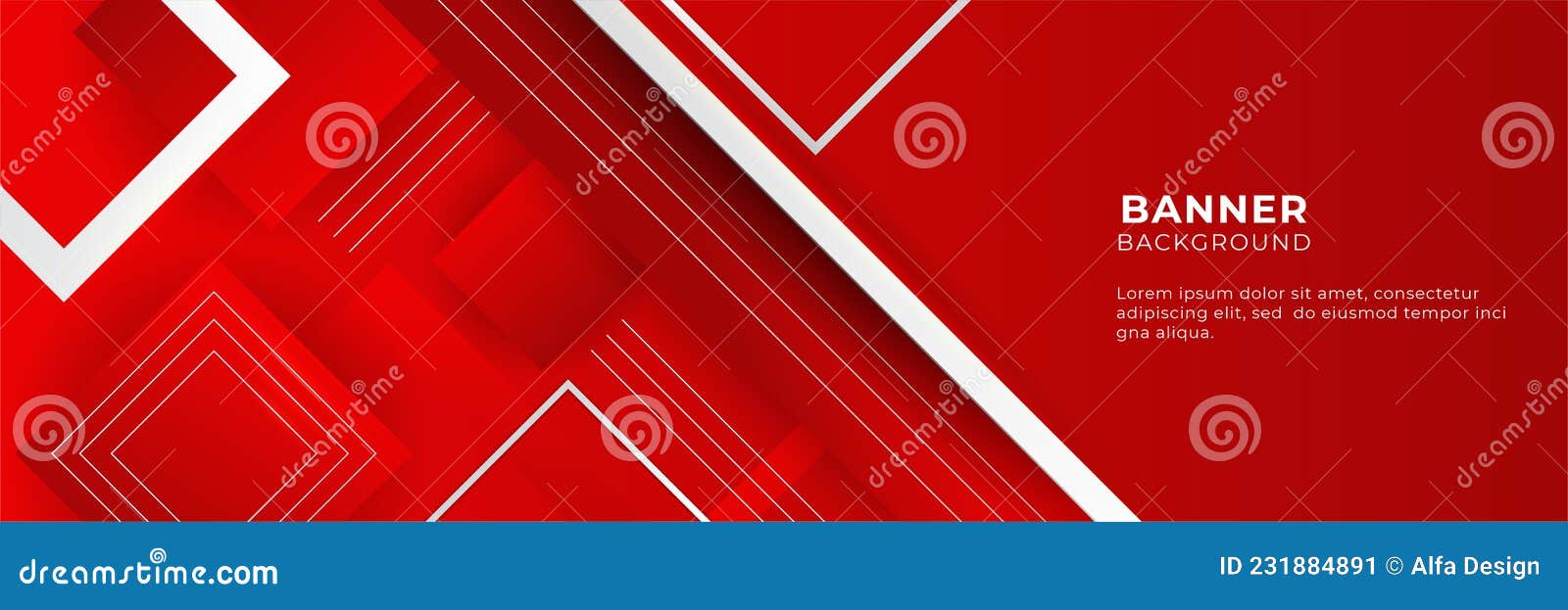 Abstract Red Banner Background Design Template Vector Illustration with ...