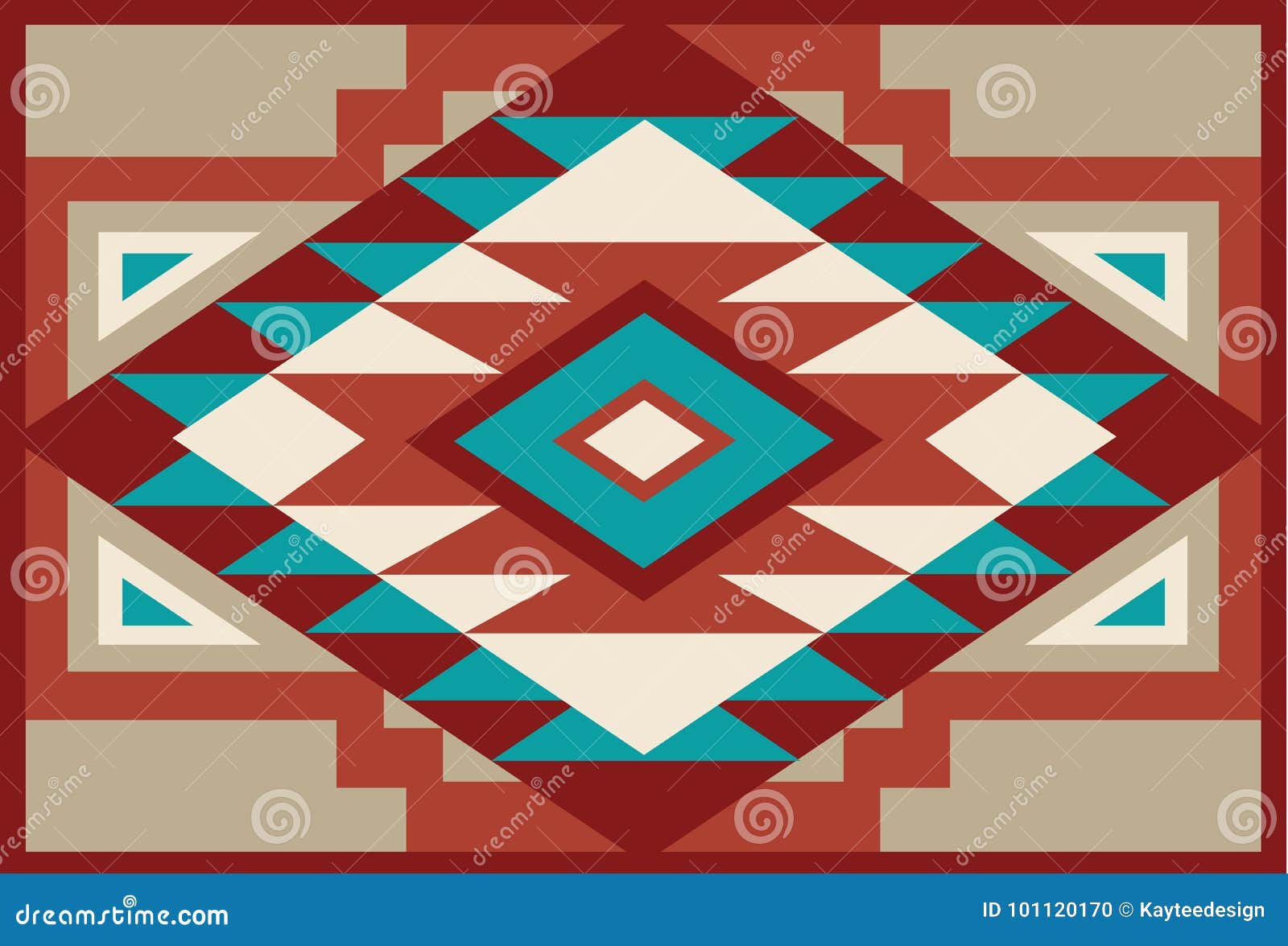 Abstract Red and Beige Southwest Native Background 3 Stock Vector ...