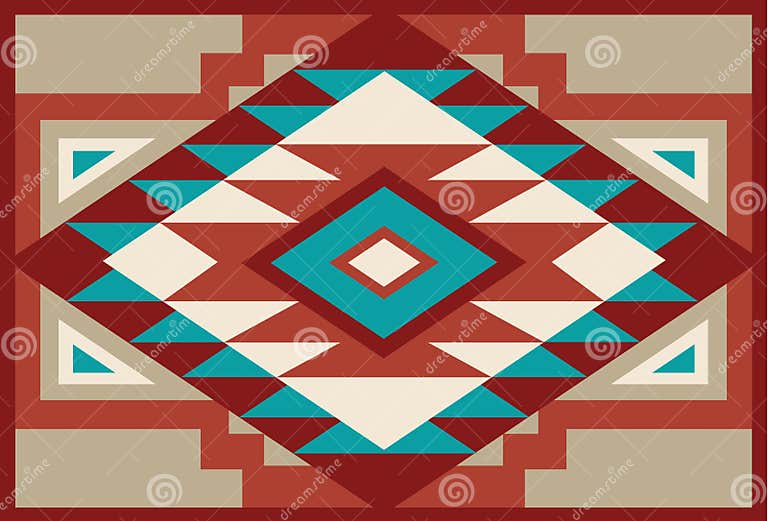 Abstract Red and Beige Southwest Native Background 3 Stock Vector ...