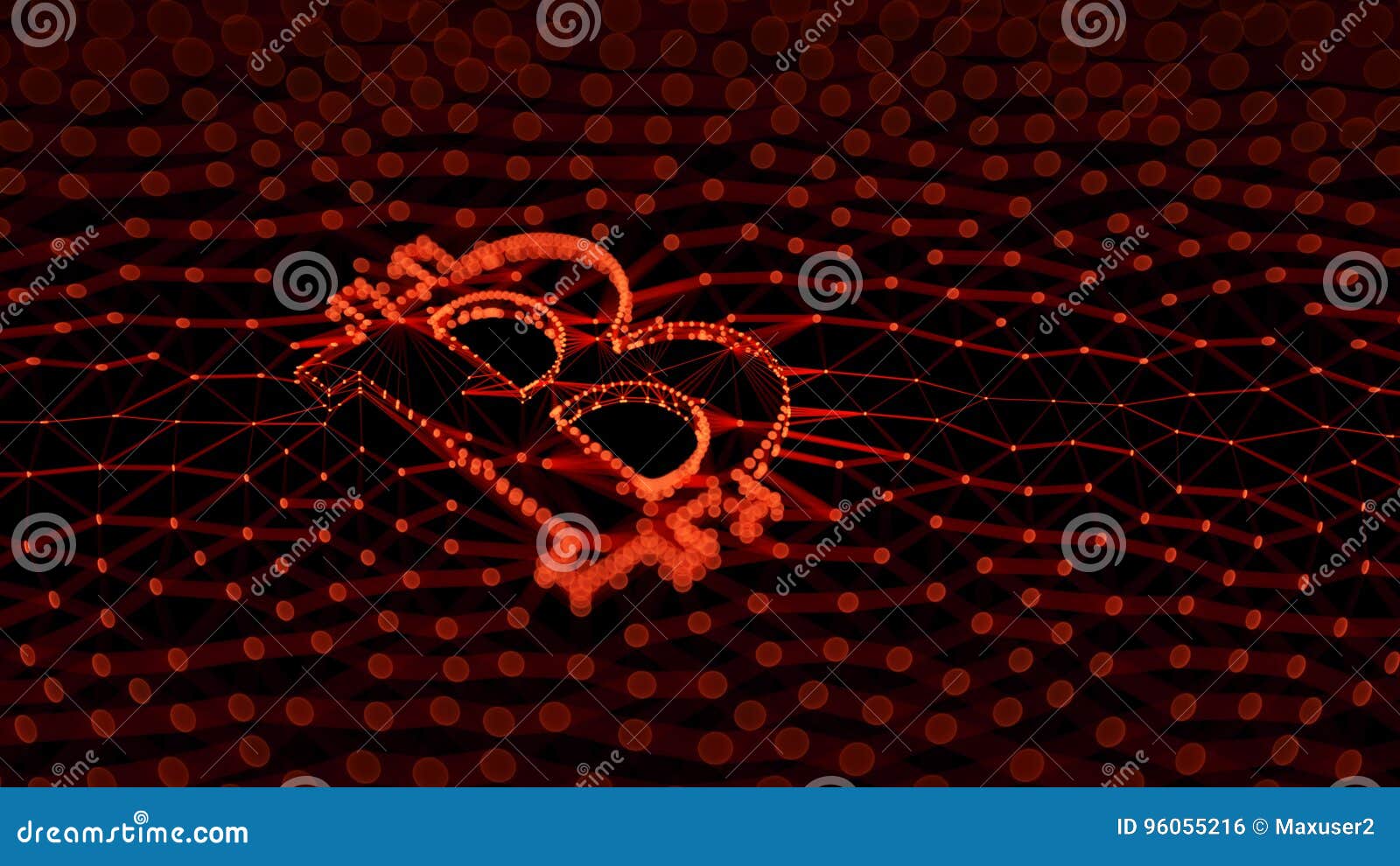 Abstract Red Bitcoin Sign Built As an Array of Transactions in ...