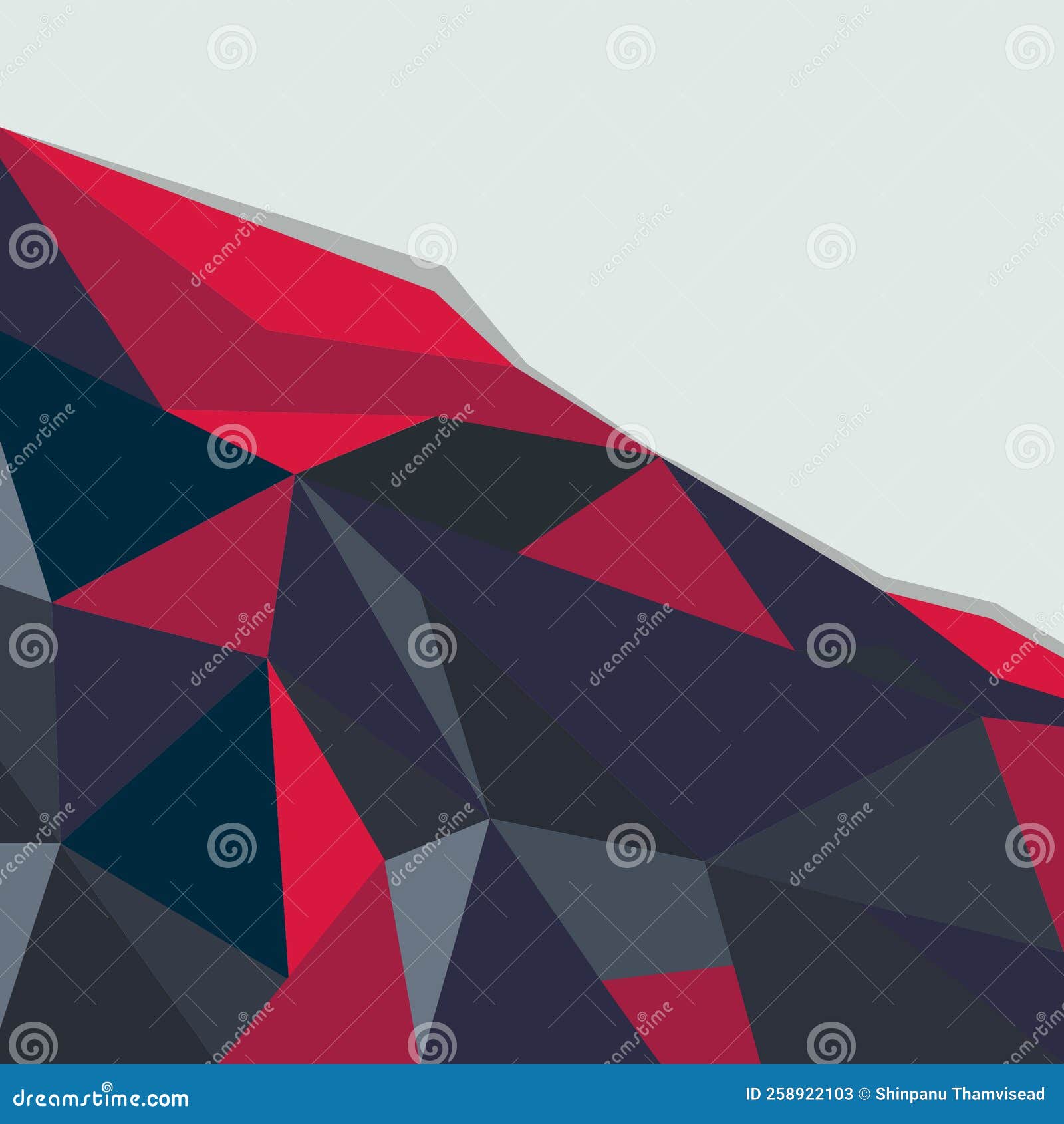 Abstract Red and Black Background with Random Geometric Pattern ...