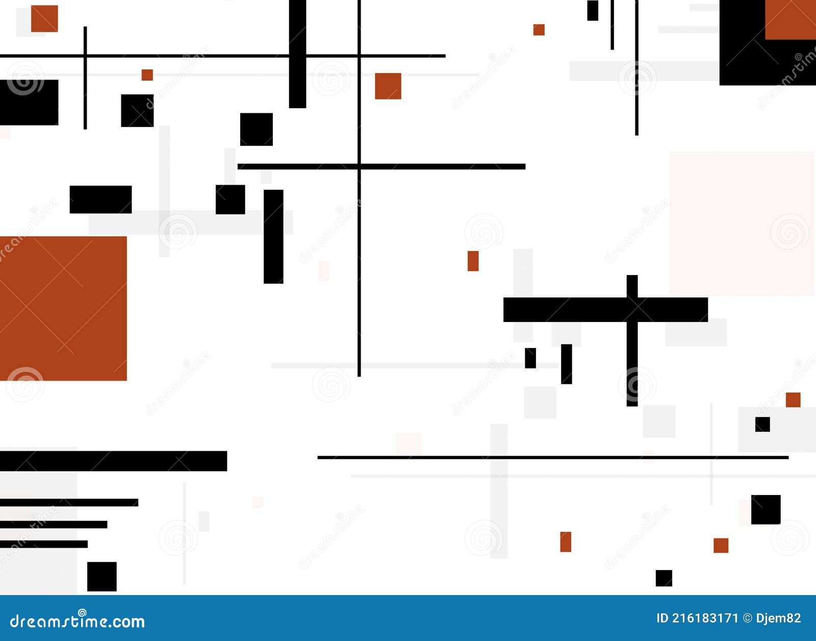 Abstract Red and Black Cubes Stock Illustration - Illustration of ...