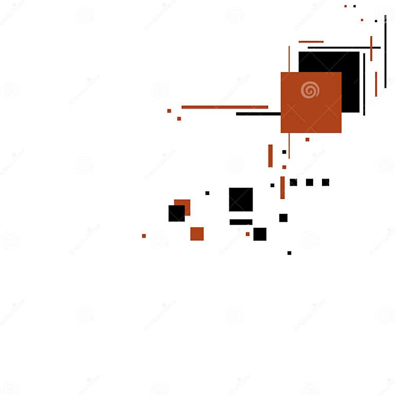 Abstract Red and Black Cubes Stock Illustration - Illustration of ...