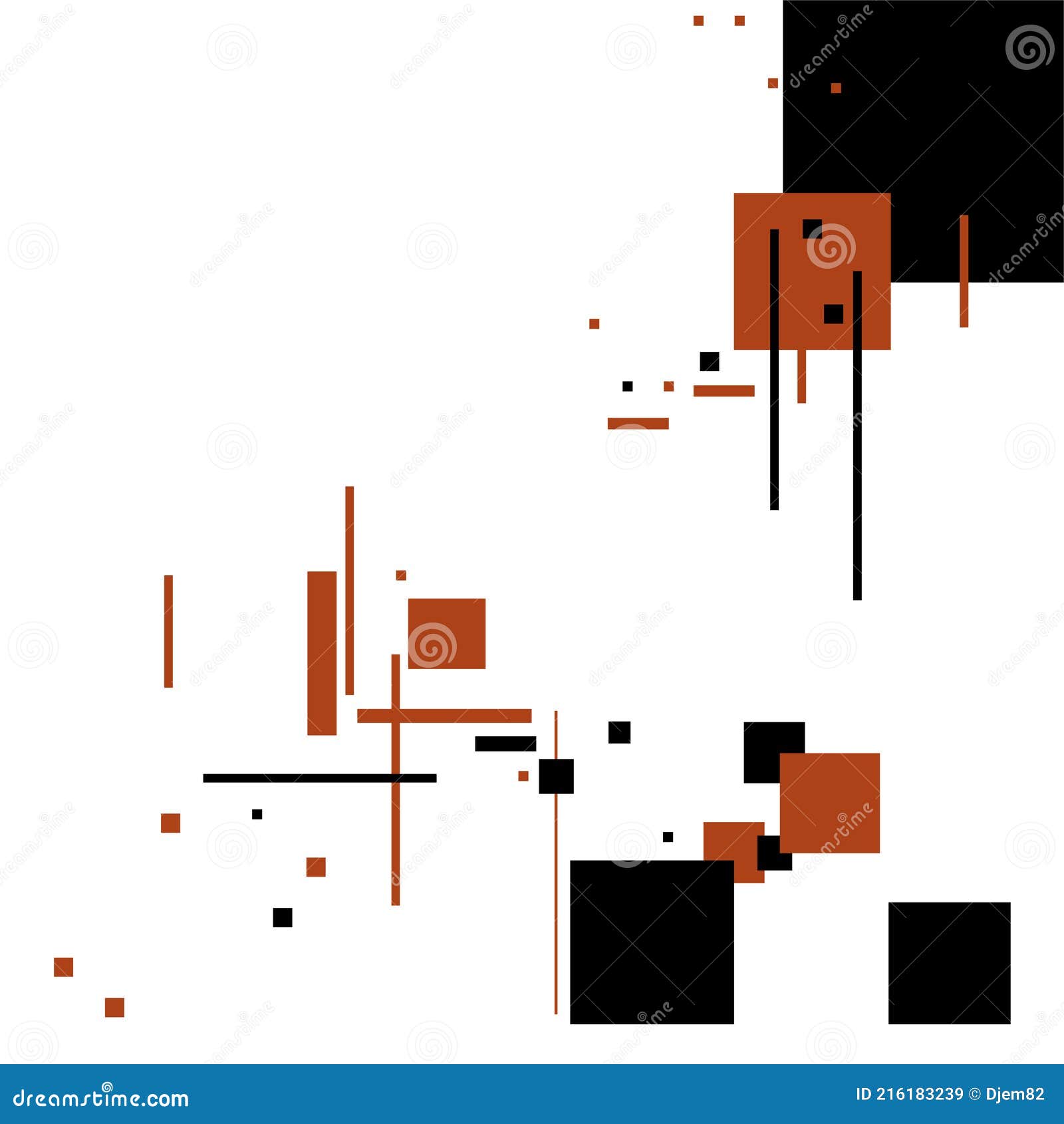 Abstract Red and Black Cubes Stock Illustration - Illustration of ...