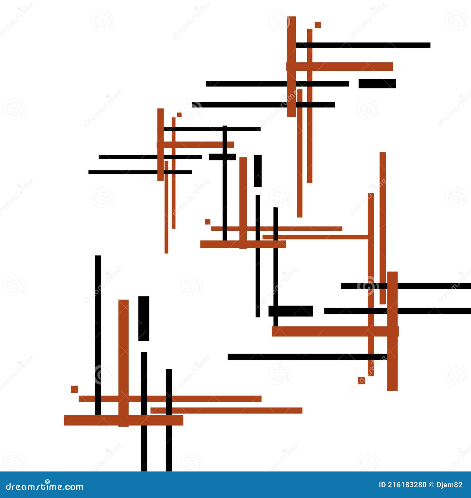 Abstract Red and Black Cubes Stock Illustration - Illustration of retro ...