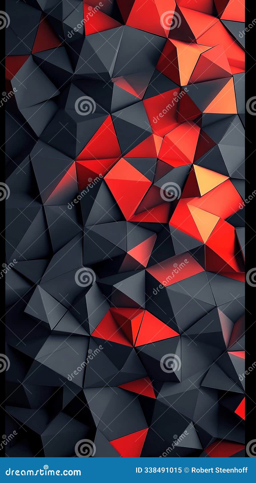 Abstract Red and Black Geometric Pattern. Stock Illustration ...