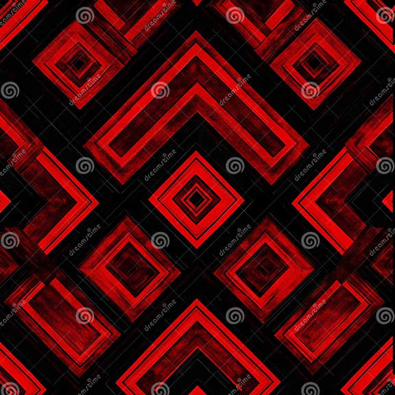 Abstract Red and Black Geometric Pattern Seamless Texture Modern Design ...
