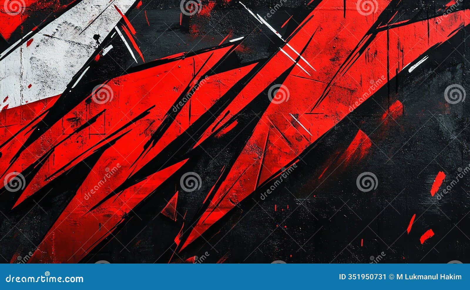 Abstract Red and Black Geometric Shapes, Textured Digital Art Stock ...