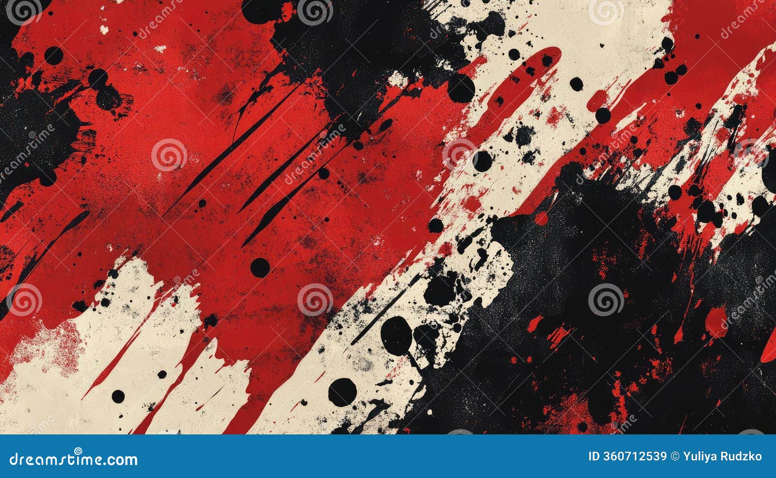 Abstract Red and Black Ink Splashes - Seamless Pattern, Bold Graphic ...