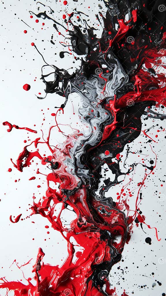 Abstract Red and Black Paint Splash Background Stock Photo - Image of ...