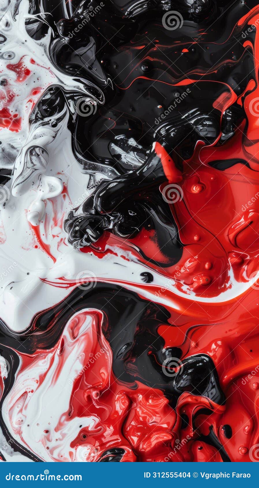 Abstract Red and Black Paint Swirls Stock Photo - Image of fluid ...