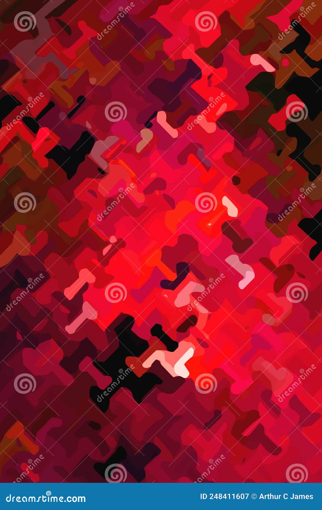 Abstract Red Black and Pink Digital Art Design Stock Illustration ...