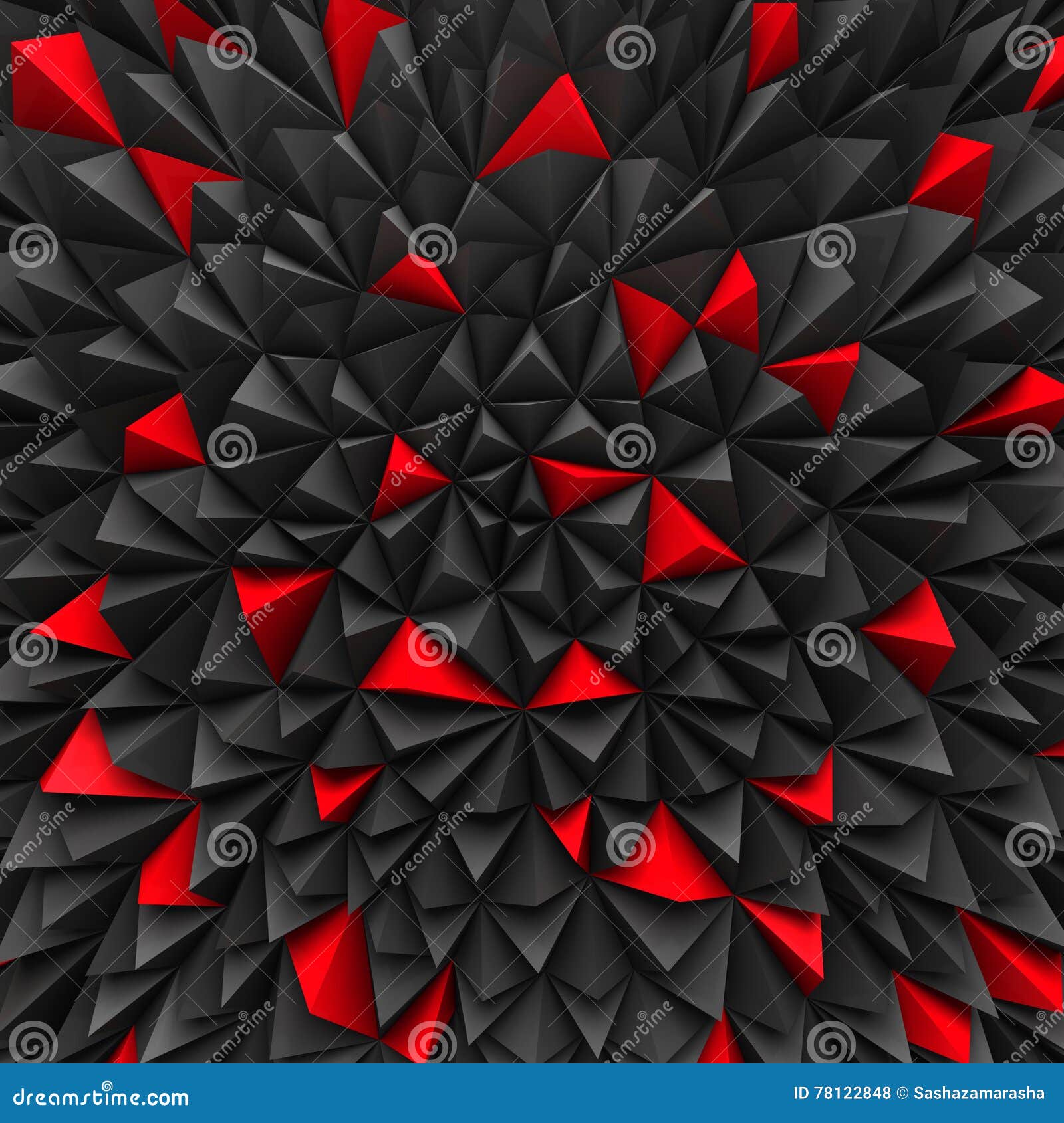 Abstract Red and Black Poligon Chaotic Background Stock Illustration ...