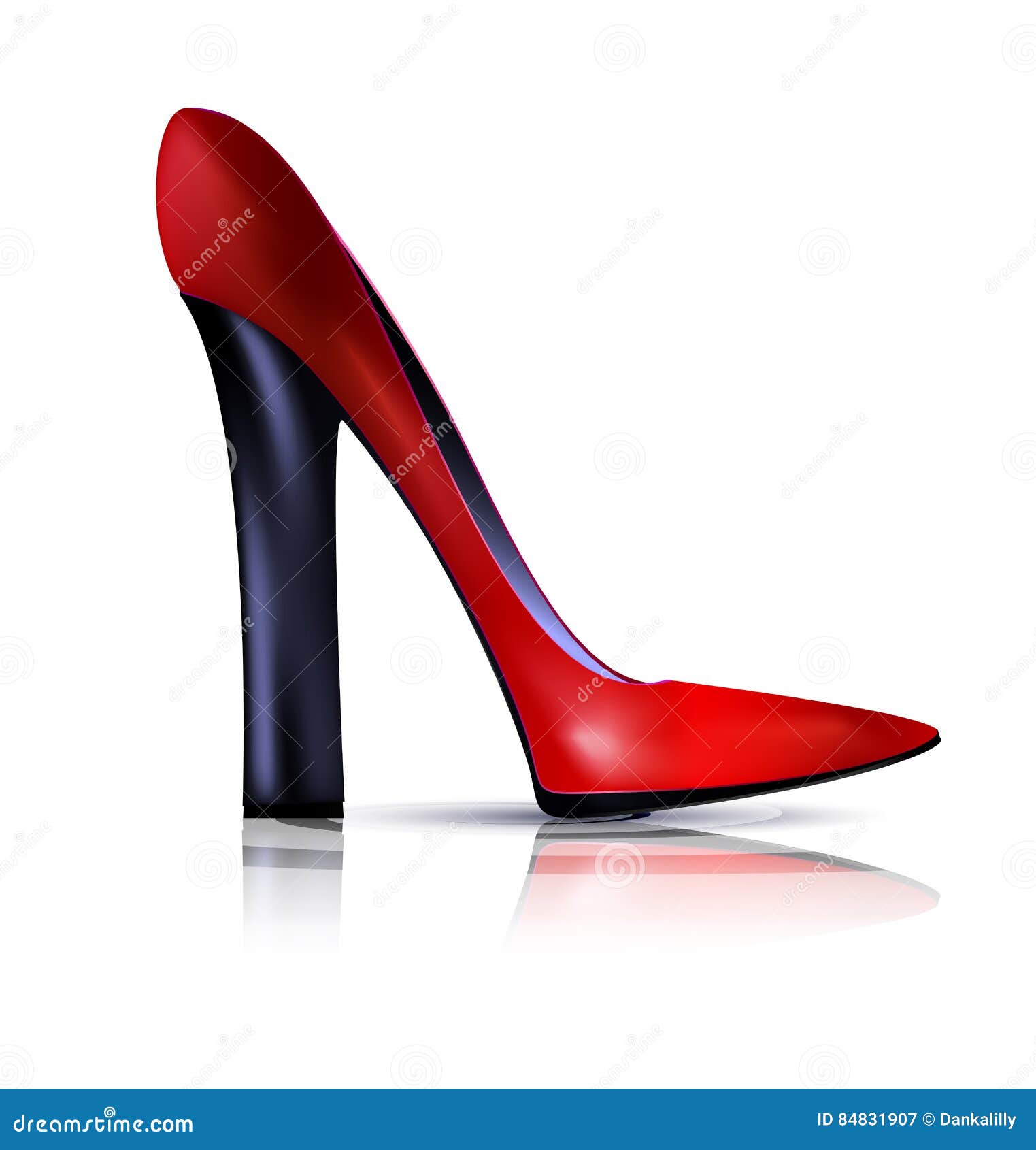 Abstract Red and Black Shoe Stock Vector - Illustration of charm ...