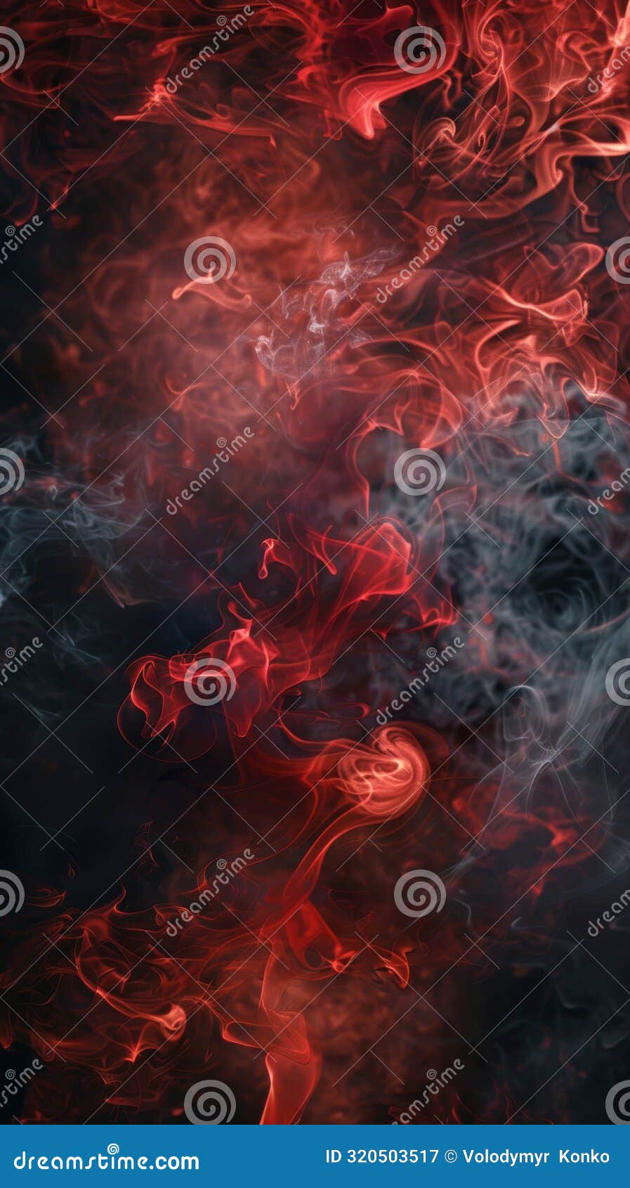 Abstract Red and Black Smoke Pattern Stock Image - Image of movement ...