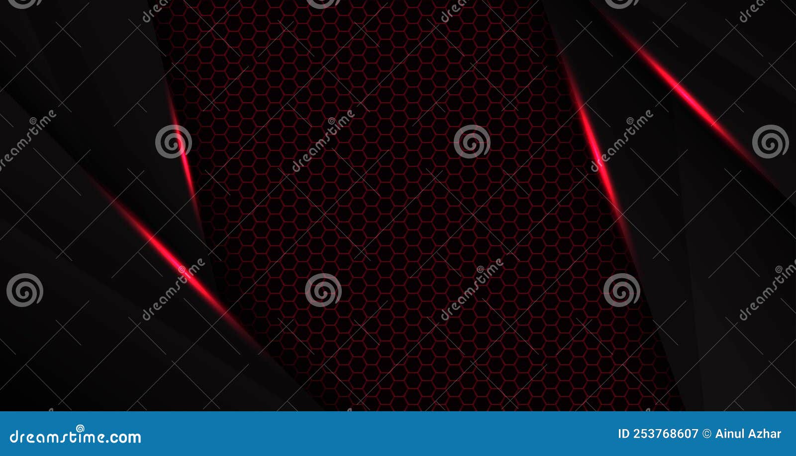 Abstract Red Black Space Frame Layout Design Tech Triangle Concept with ...