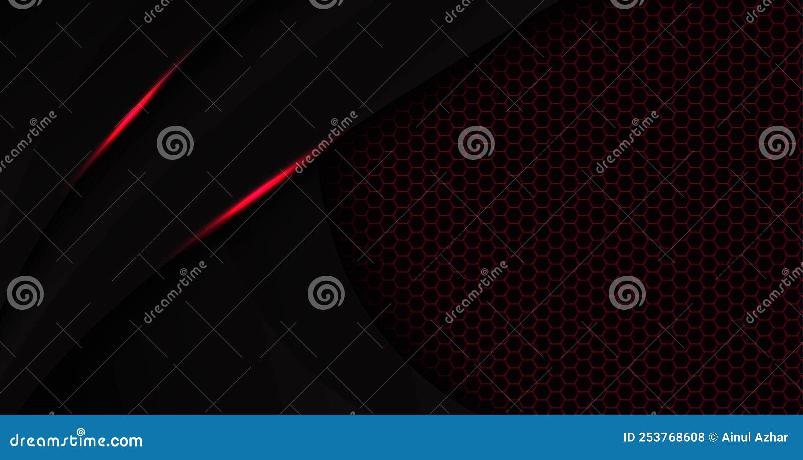Abstract Red Black Space Frame Layout Design Tech Triangle Concept with ...