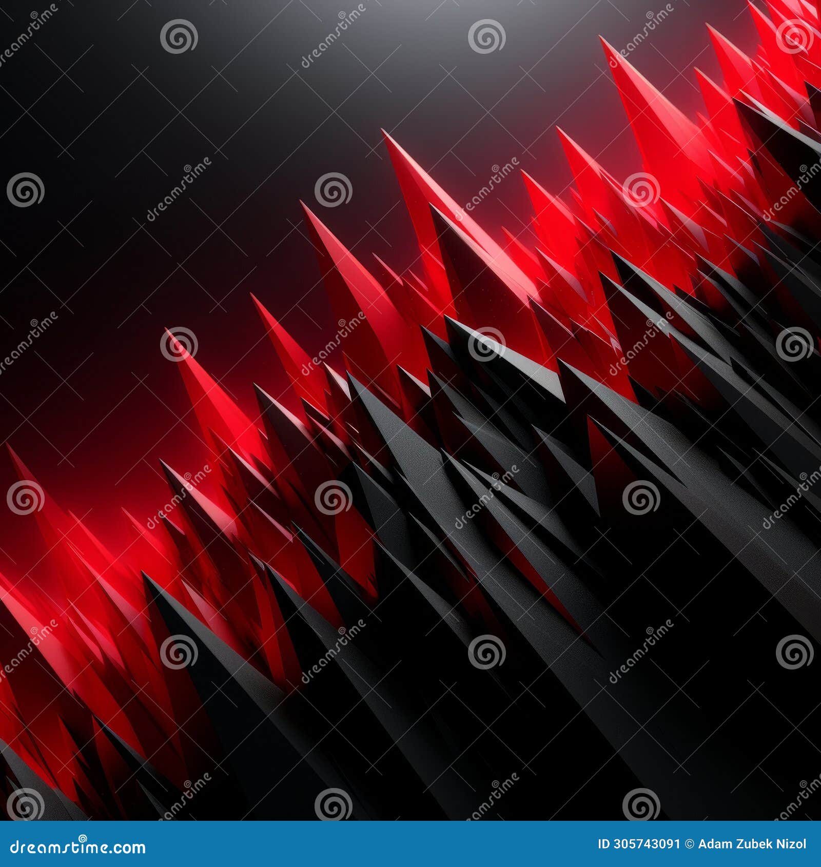 Abstract Red and Black Spikes Background Stock Illustration ...