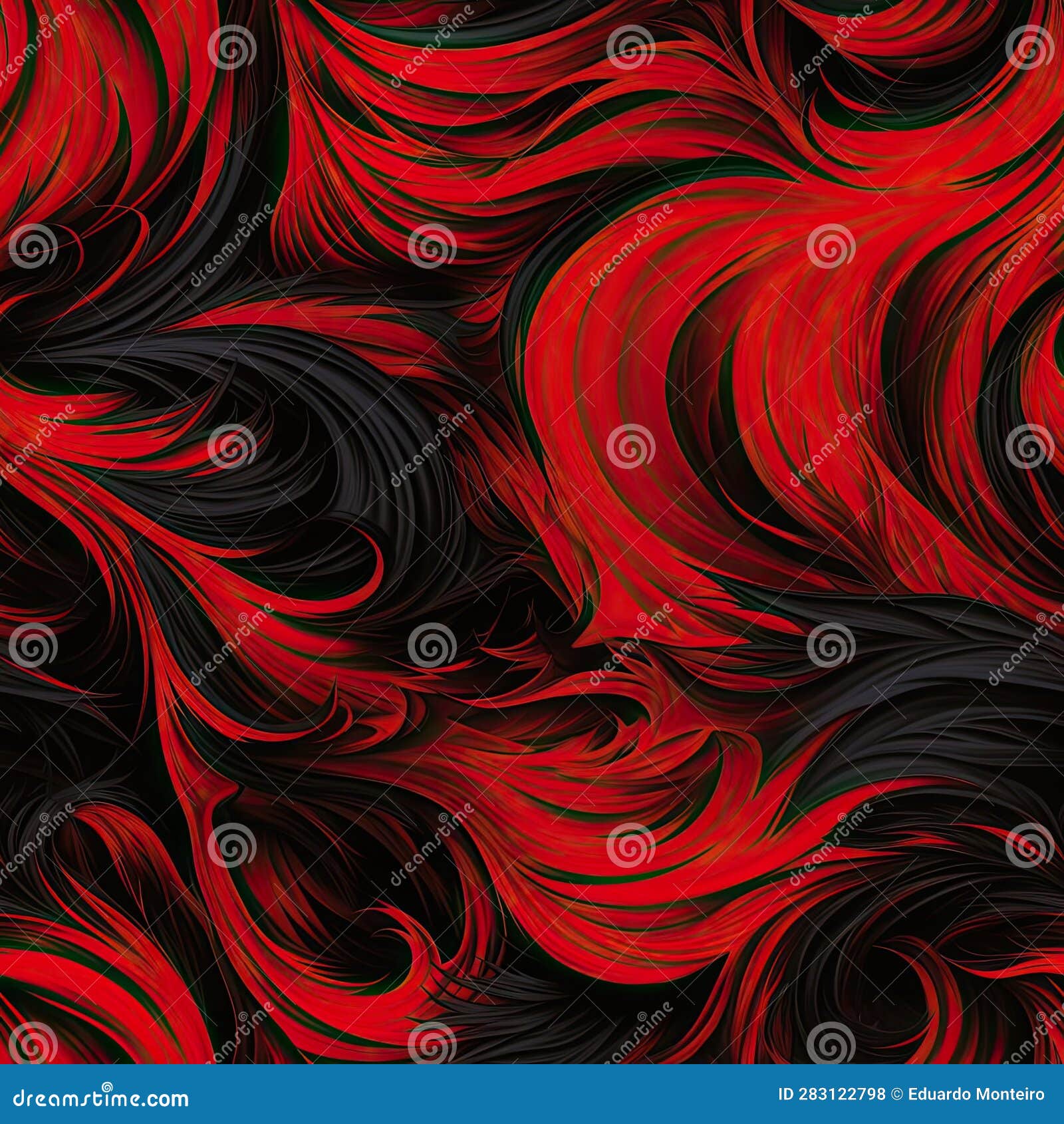 Abstract Red and Black Swirled Pattern with Attention To Texture (tiled ...