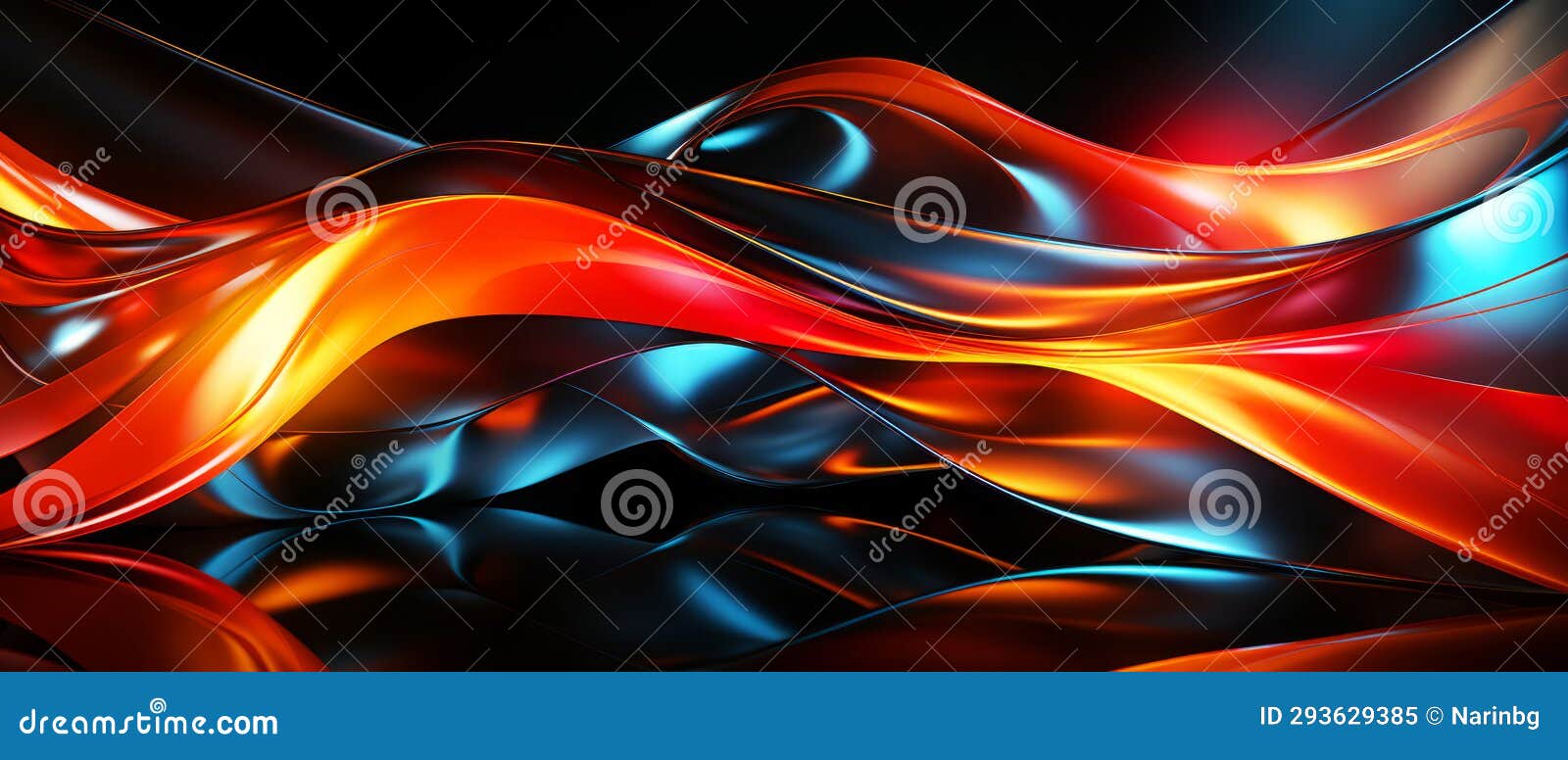 Abstract Red and Black Technology Wave Background Stock Illustration ...