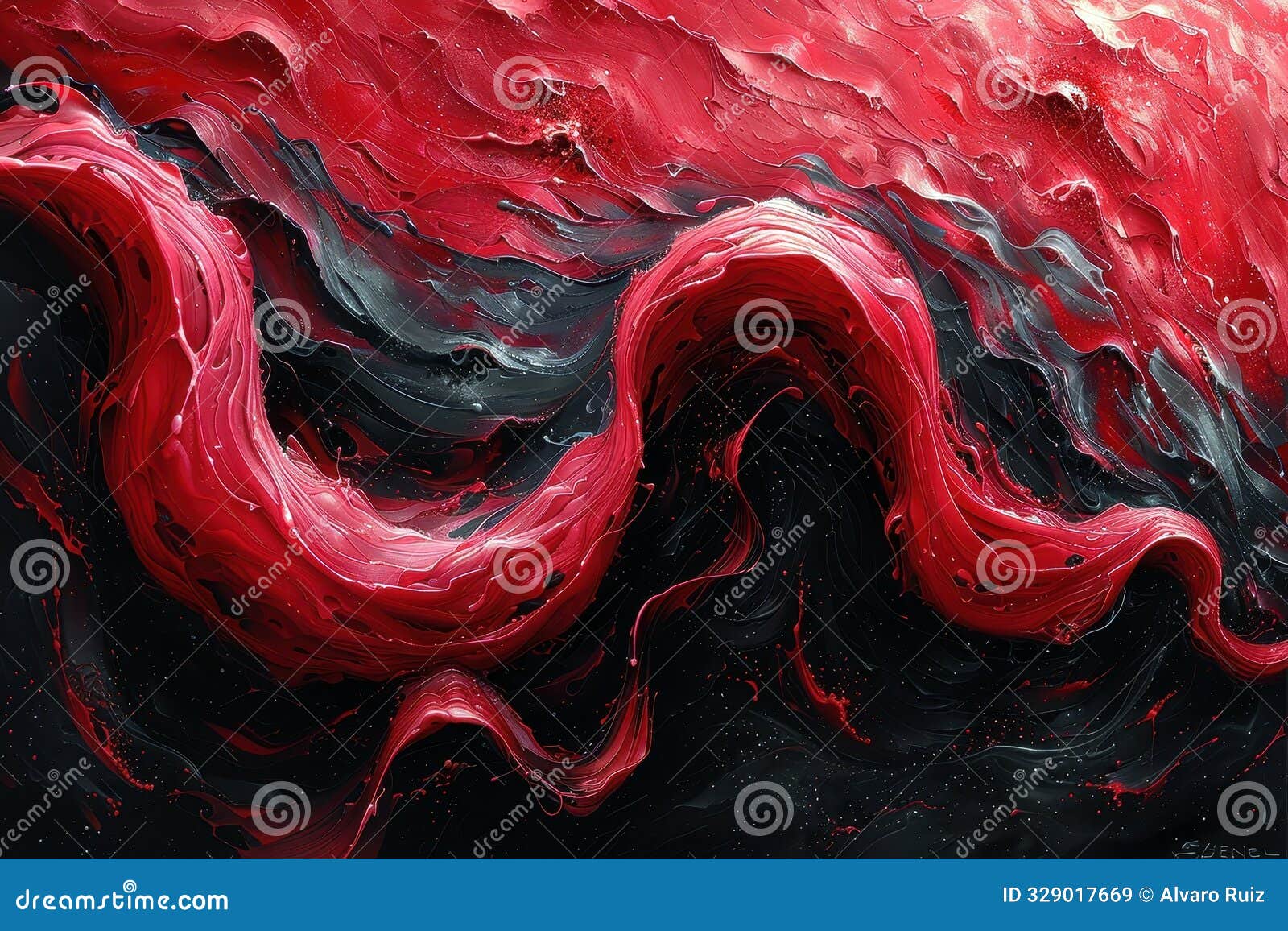 Abstract Red and Black Textured Flow Stock Image - Image of flow ...
