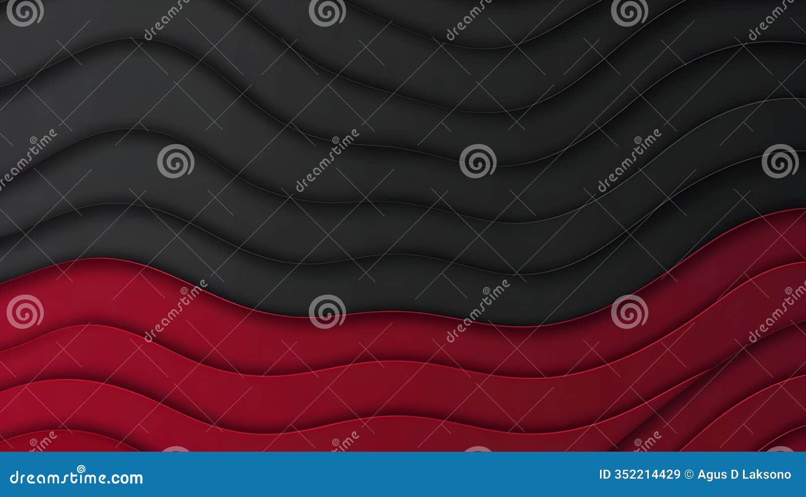Abstract Red and Black Wave Background Illustration Stock Illustration ...