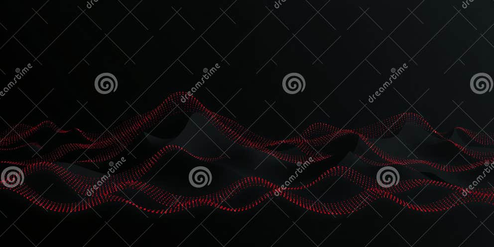 Abstract Red and Black Wave Pattern Stock Illustration - Illustration ...