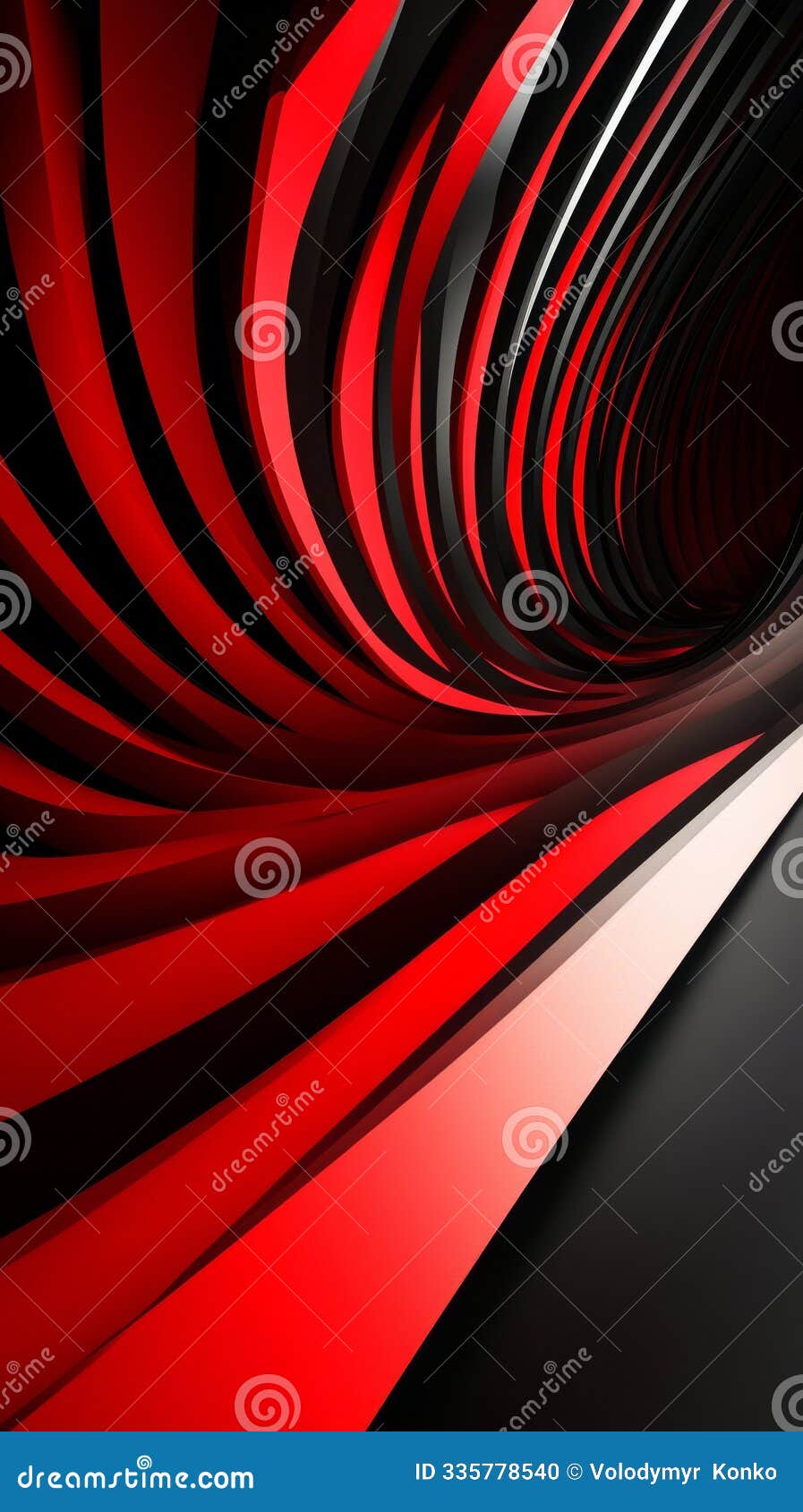 Abstract Red and Black Wave Pattern, Dynamic Motion. Modern Design ...
