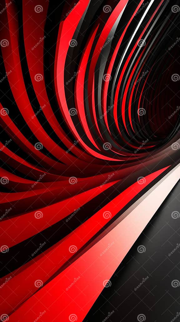 Abstract Red and Black Wave Pattern, Dynamic Motion. Modern Design ...