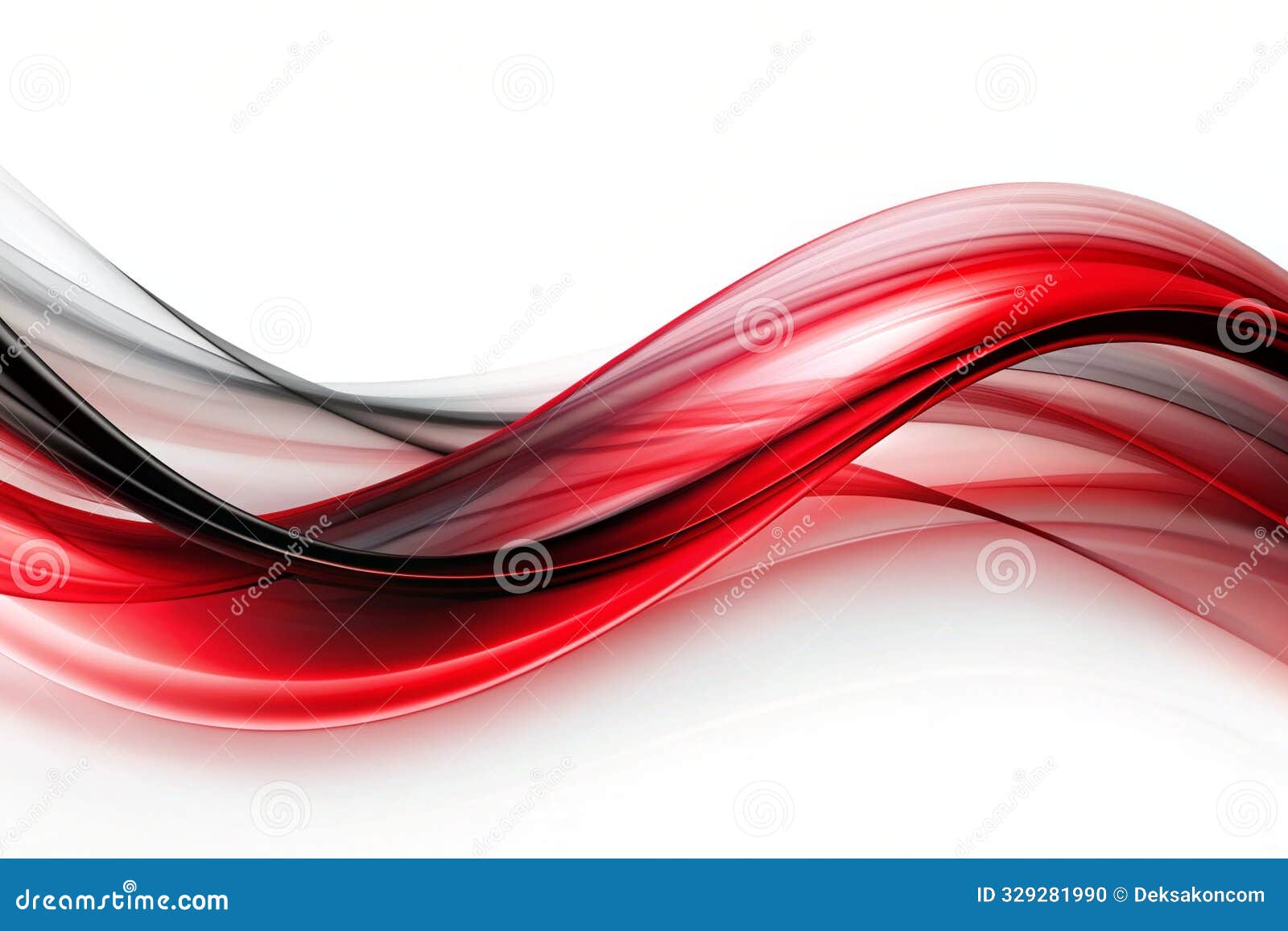 Abstract Red and Black Wave on the White Background AI-Generated ...