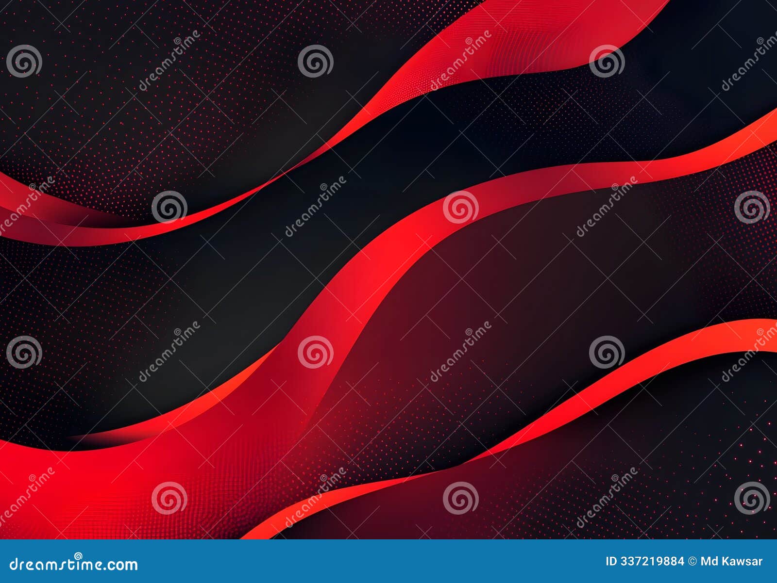 Abstract Red Black Waves Background Design Stock Illustration ...