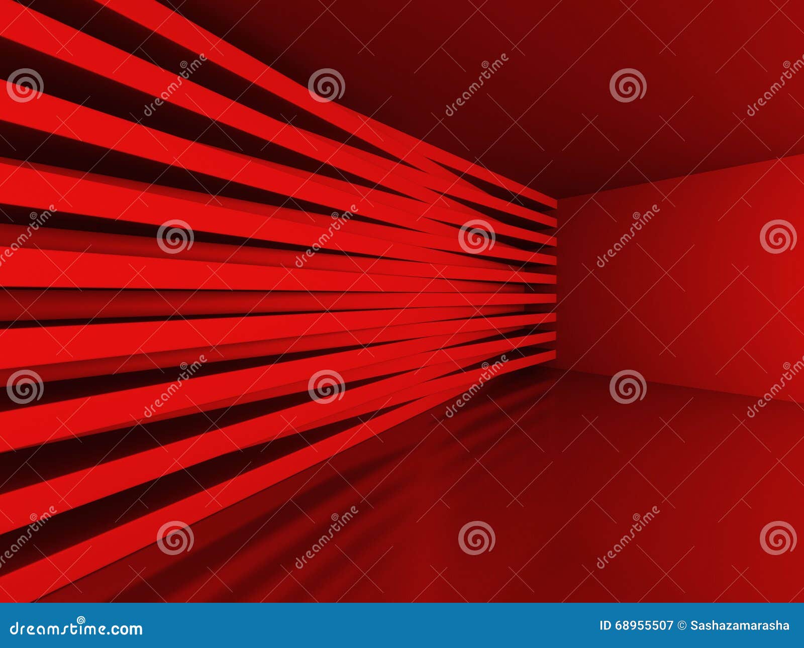 Abstract Red Blocks Wall Background Stock Illustration - Illustration ...