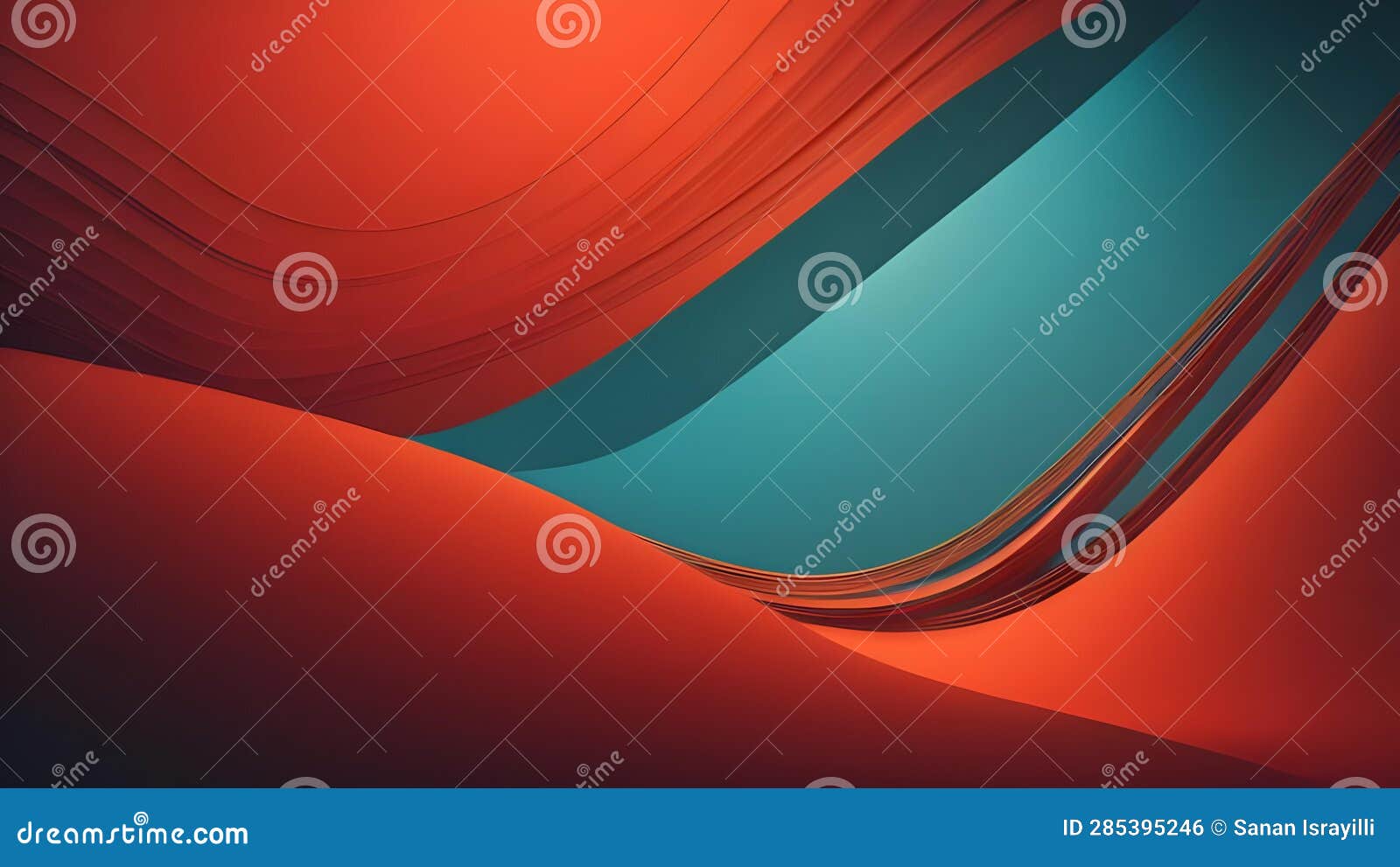 Abstract Red and Blue Background with Curved Lines. Generative Ai Stock ...