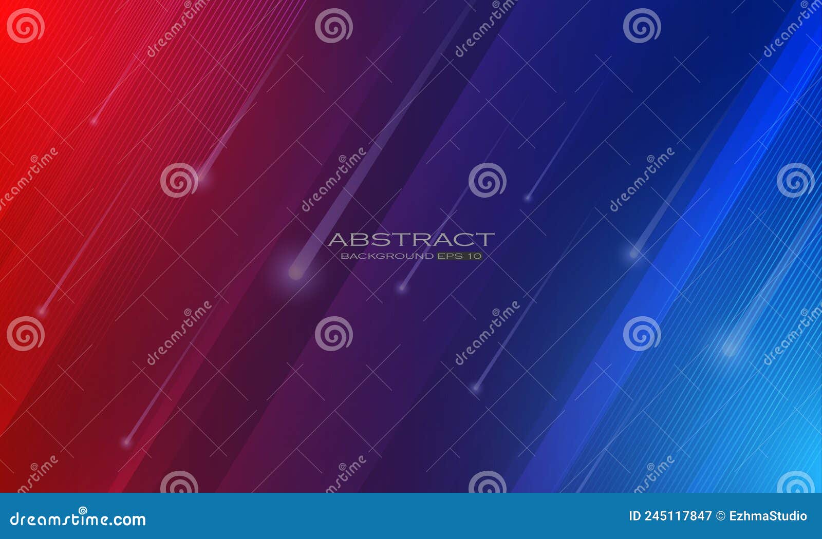 Abstract Red Blue Background with Shiny and Light Particles Stock ...