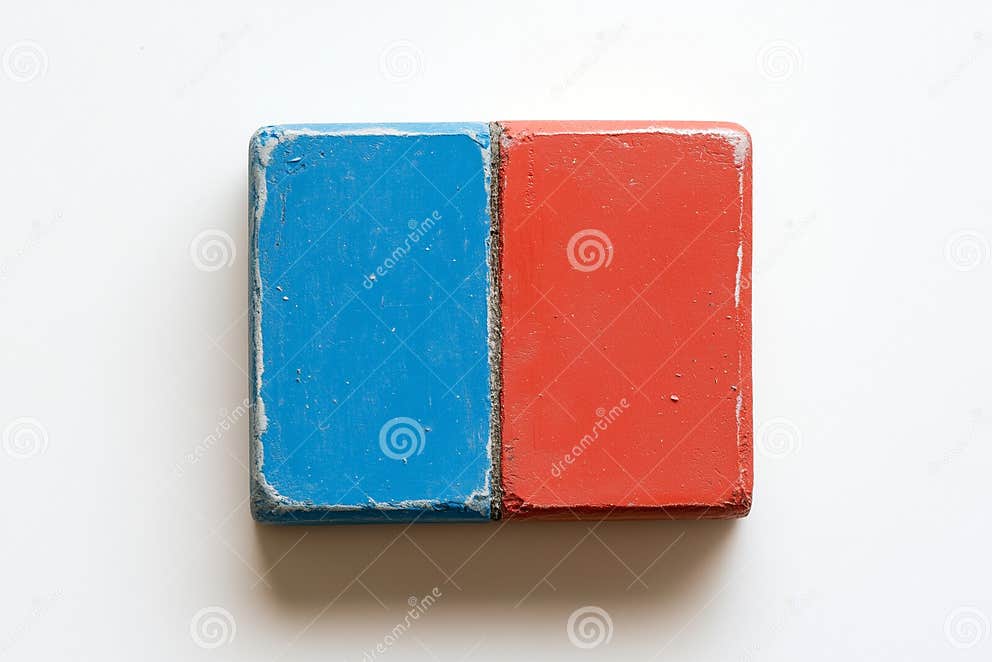 Abstract Red and Blue Block Stock Illustration - Illustration of design ...