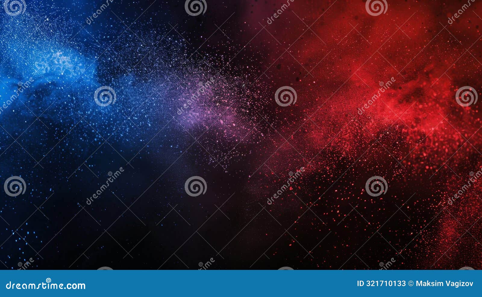 Abstract Red and Blue Cosmic Nebula Generative AI Stock Image - Image ...