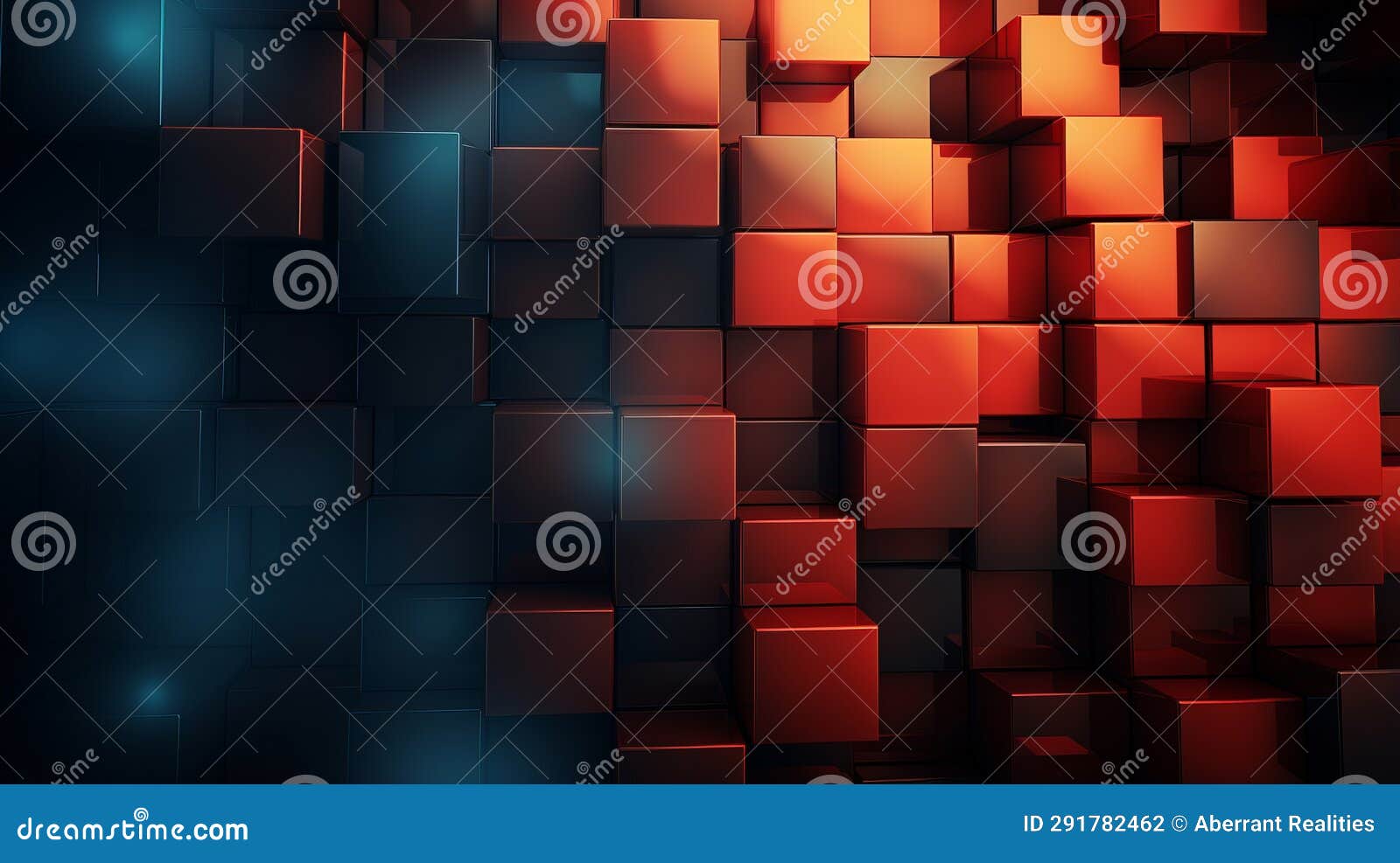 Abstract Red and Blue Cubes Wallpapers Hd Wallpapers Stock Illustration ...