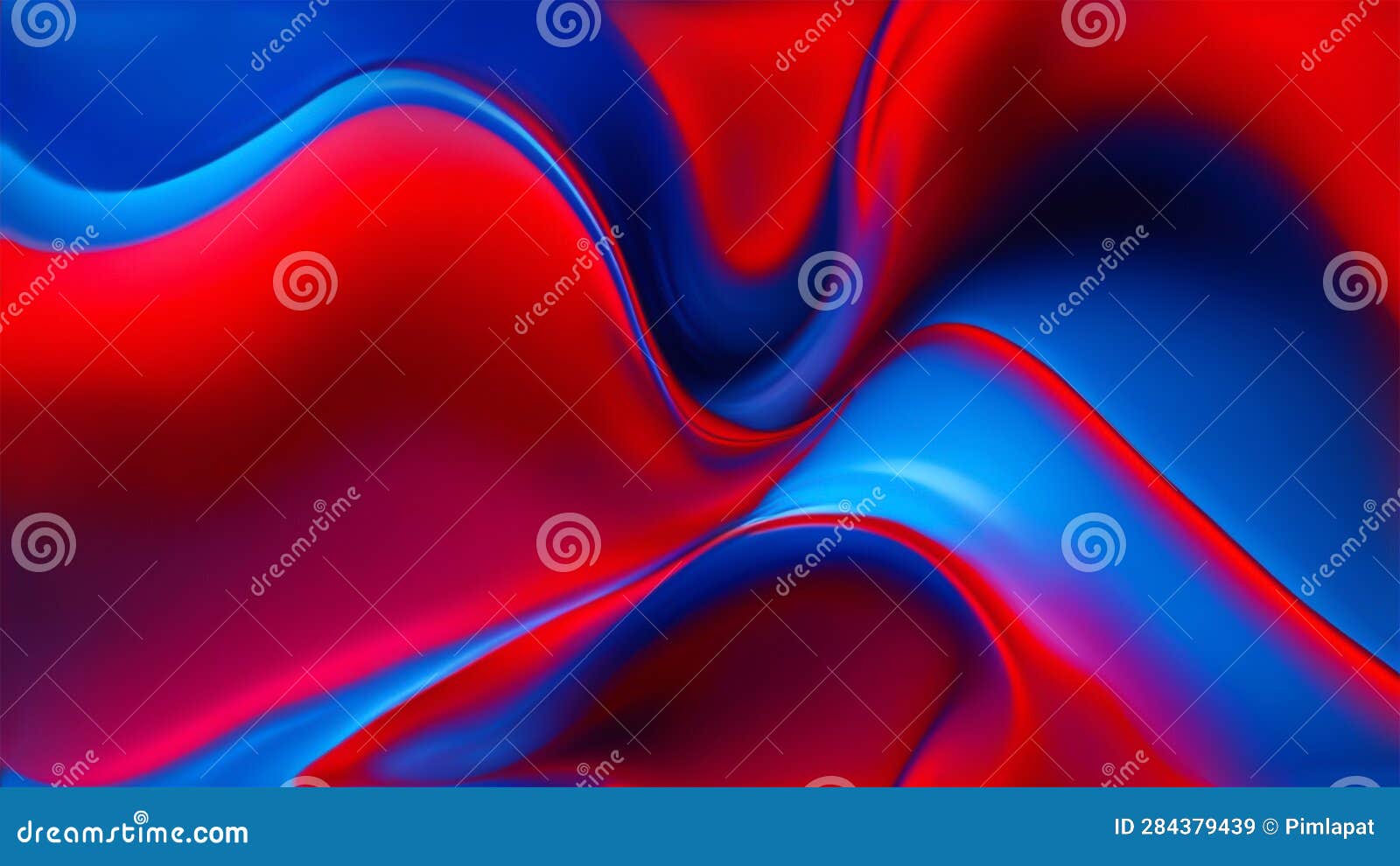 Abstract Red and Blue Curve Background. Stock Illustration ...