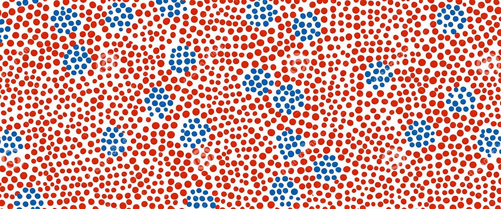Abstract Red and Blue Dot Pattern on White Background for Modern ...